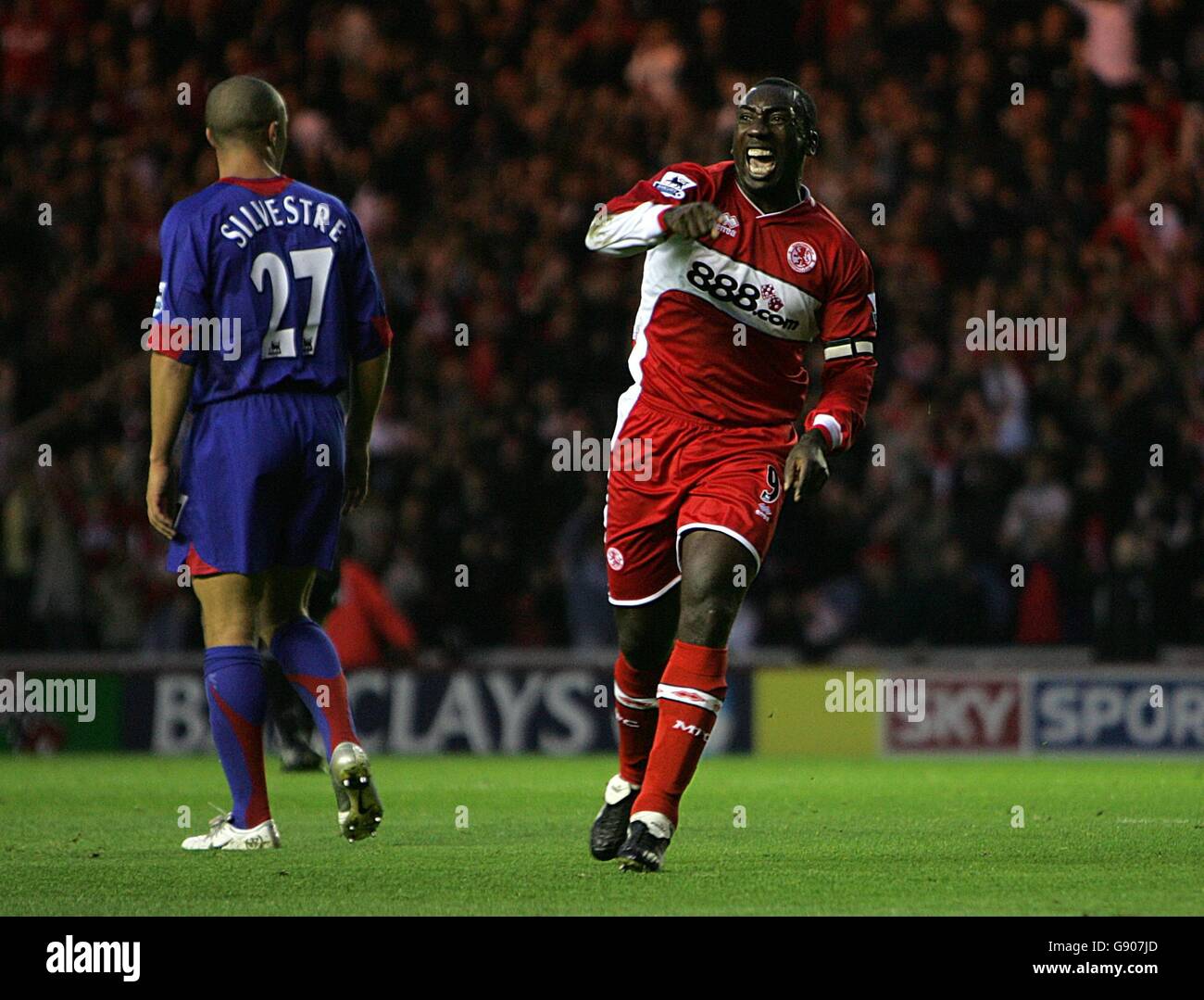 Middlesbroughs jimmy floyd hasselbaink celebrates hi-res stock ...