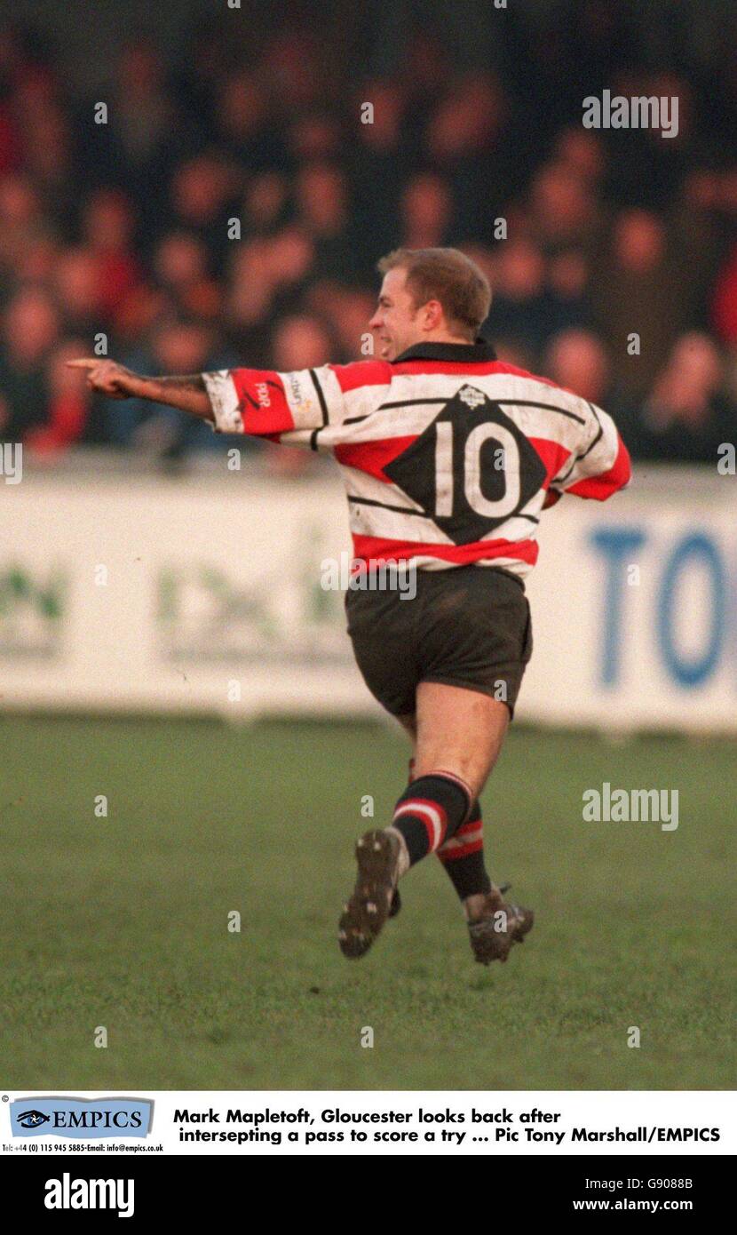 Rugby Union - Allied Dunbar Premiership - Gloucester v Leicester. Mark ...