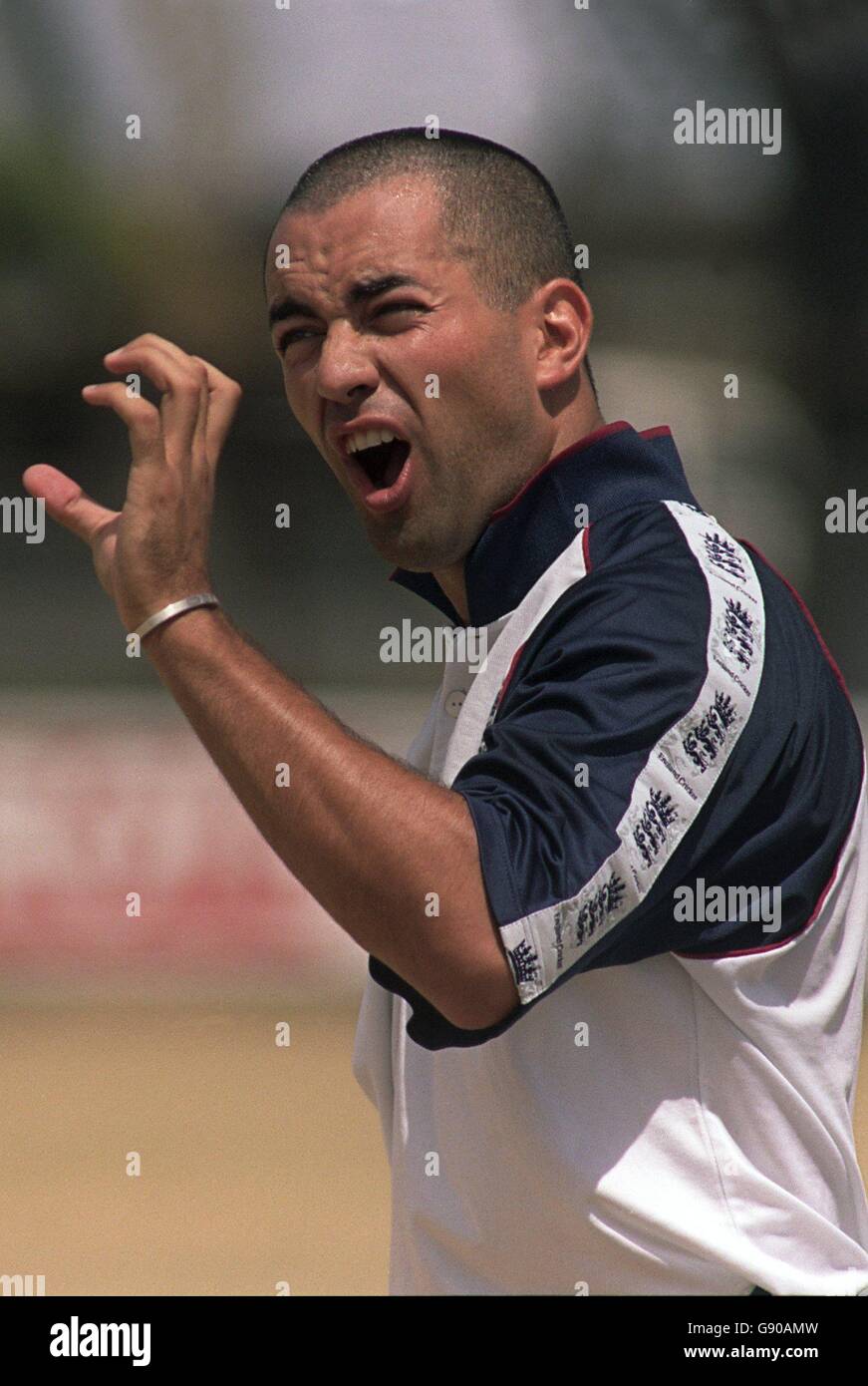 England's Adam Hollioake at nets training at the Everest Ground ...