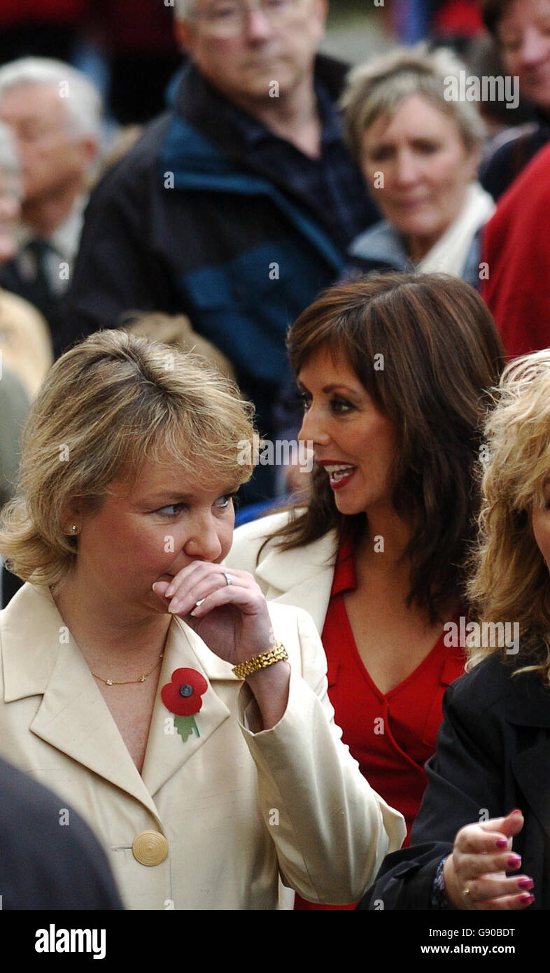 Television presenter Carol Vorderman (R) arrives at York Minster ...