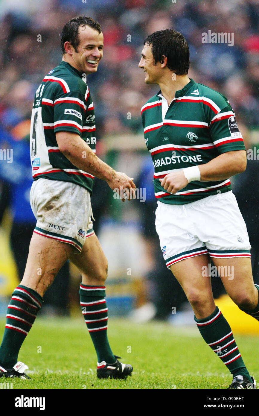 (L-R) Austin Healey and Harry Ellis, Leicester Tigers Stock Photo - Alamy
