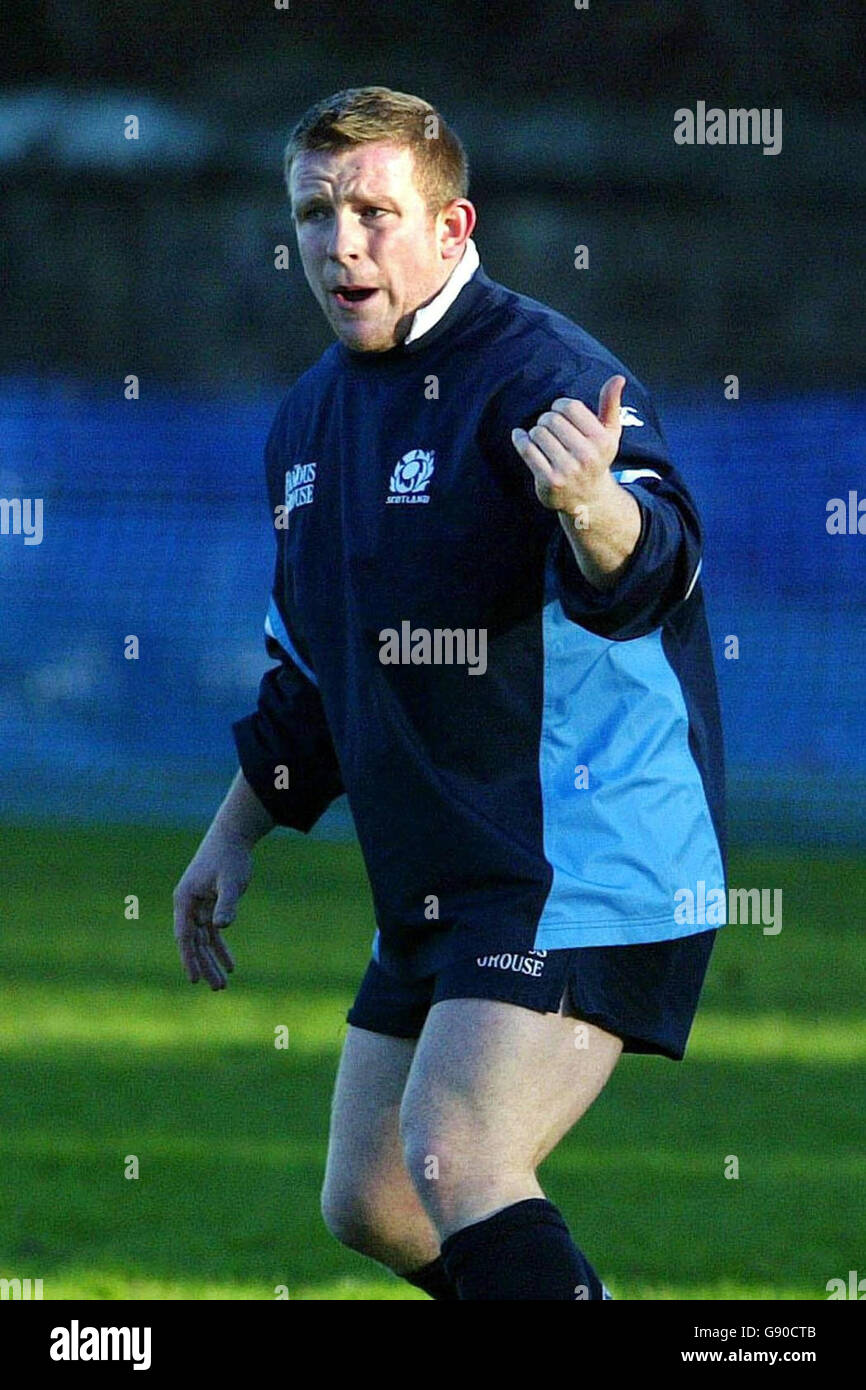 Scotland's Scott Lawson during a training session at Murrayfield ...