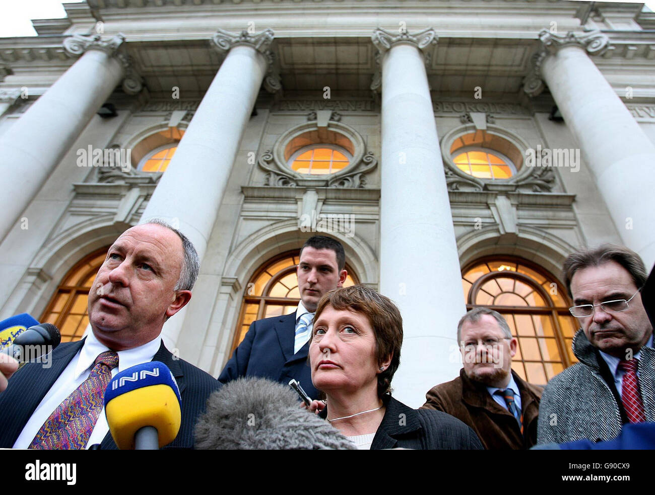Geraldine Finucane(centre) ,widow of Pat Finucane with her son,John ...