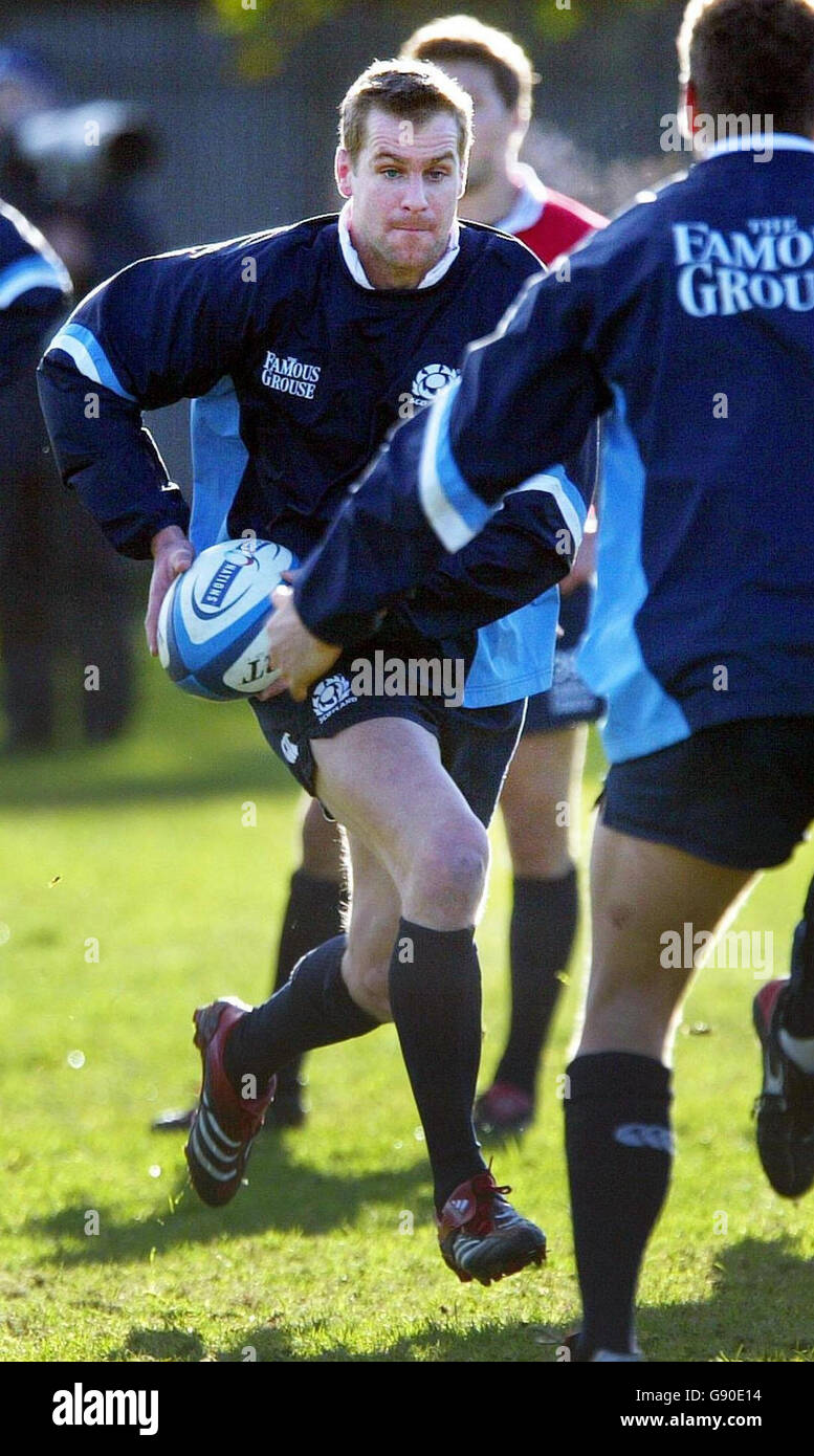 Scotland's Chris Paterson in action during a training session at ...