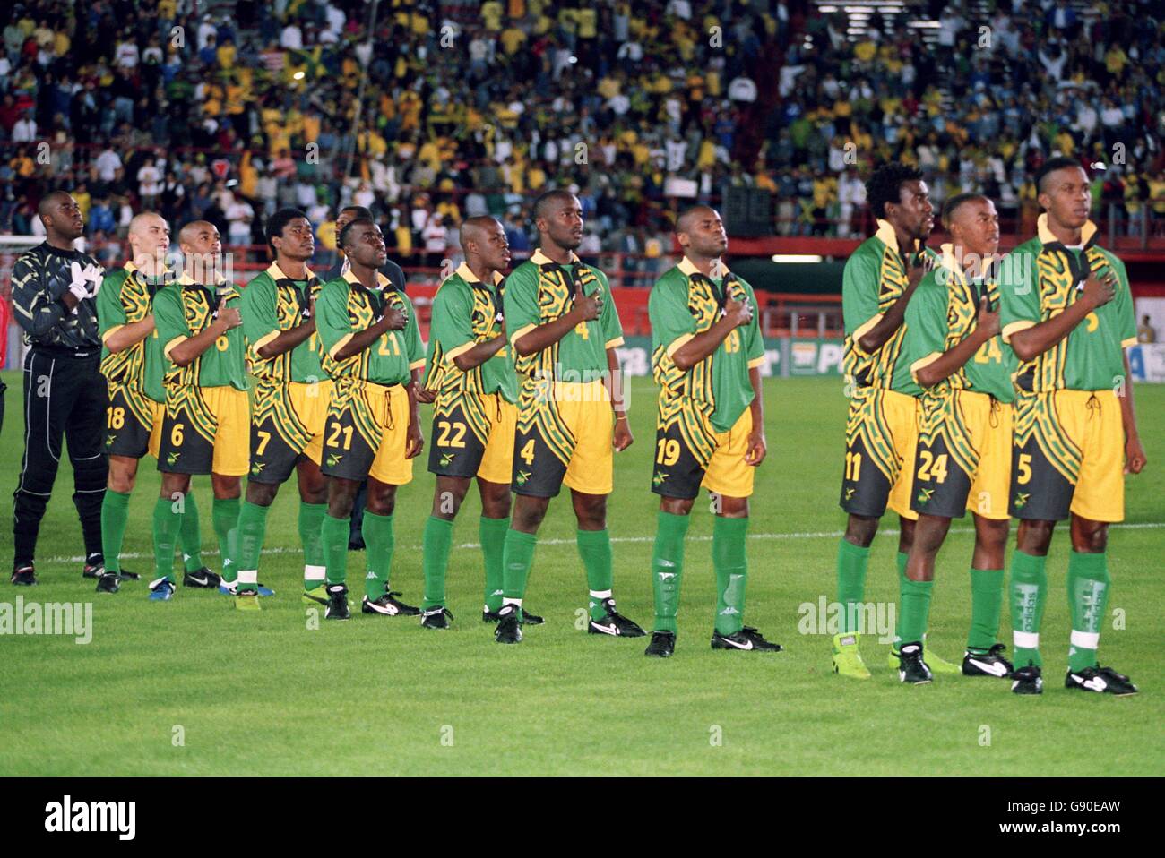 Soccer - Friendly - Brazil v Jamaica - Miami, USA. Jamaica team Stock ...