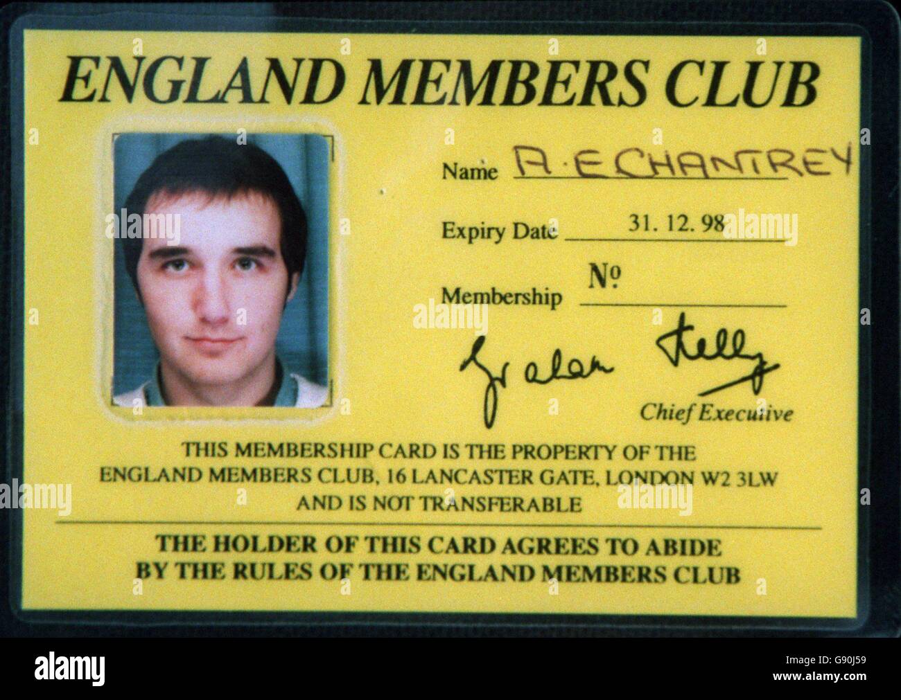 Adam Chantrey England Members Club. England Members Club card - Adam ...