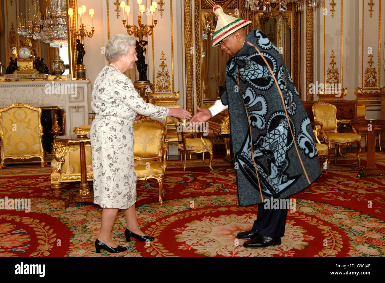 Britains queen elizabeth ii receives the high commissioner for lesotho ...
