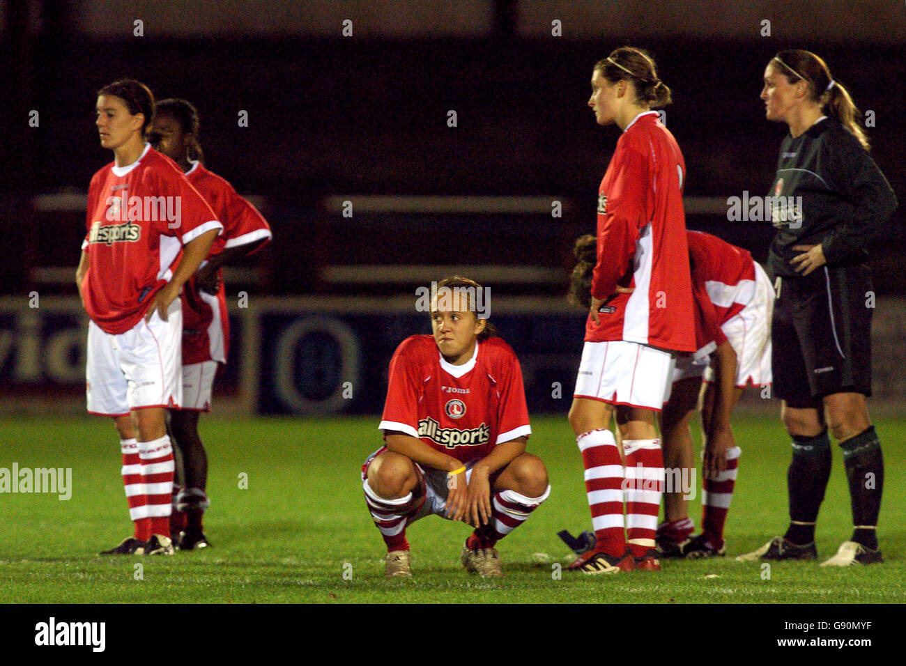 Football pauline cope gemma ritchie dejection hi-res stock photography ...