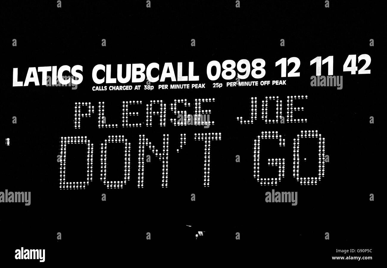 Soccer - Oldham v Blackburn - Boundary Park. A simple message on the ...