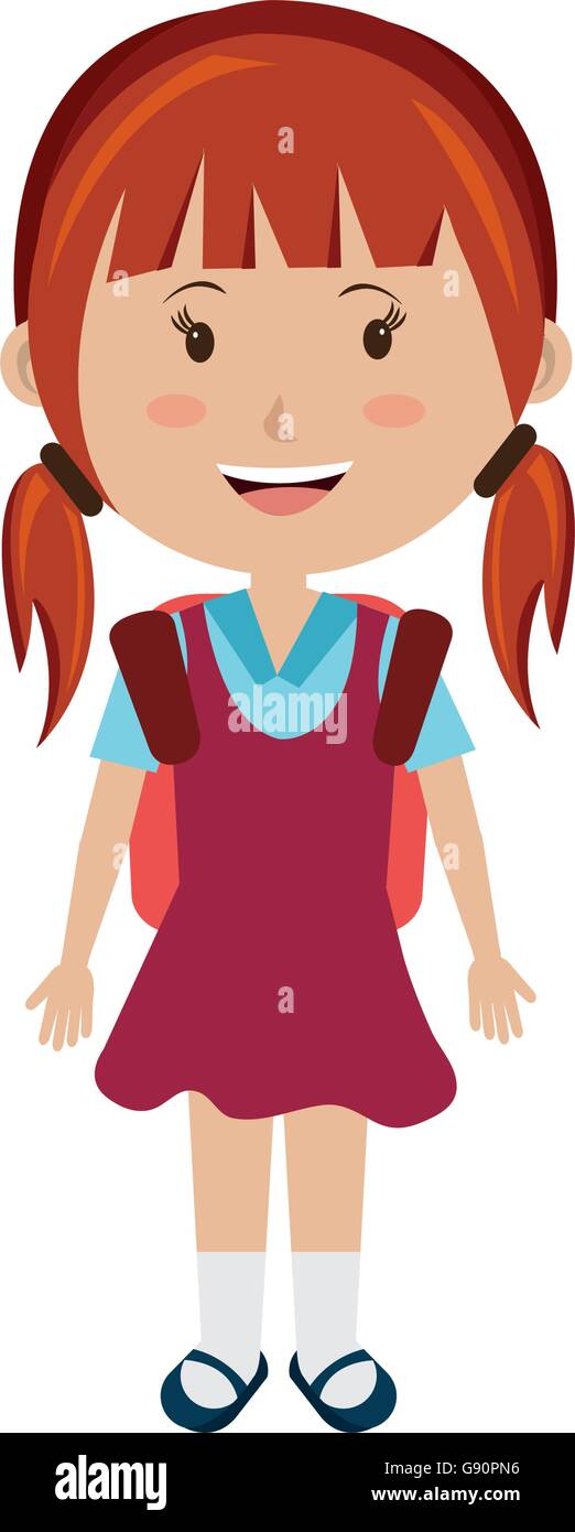 smiling school avatar girl,vector graphic Stock Vector Image & Art - Alamy