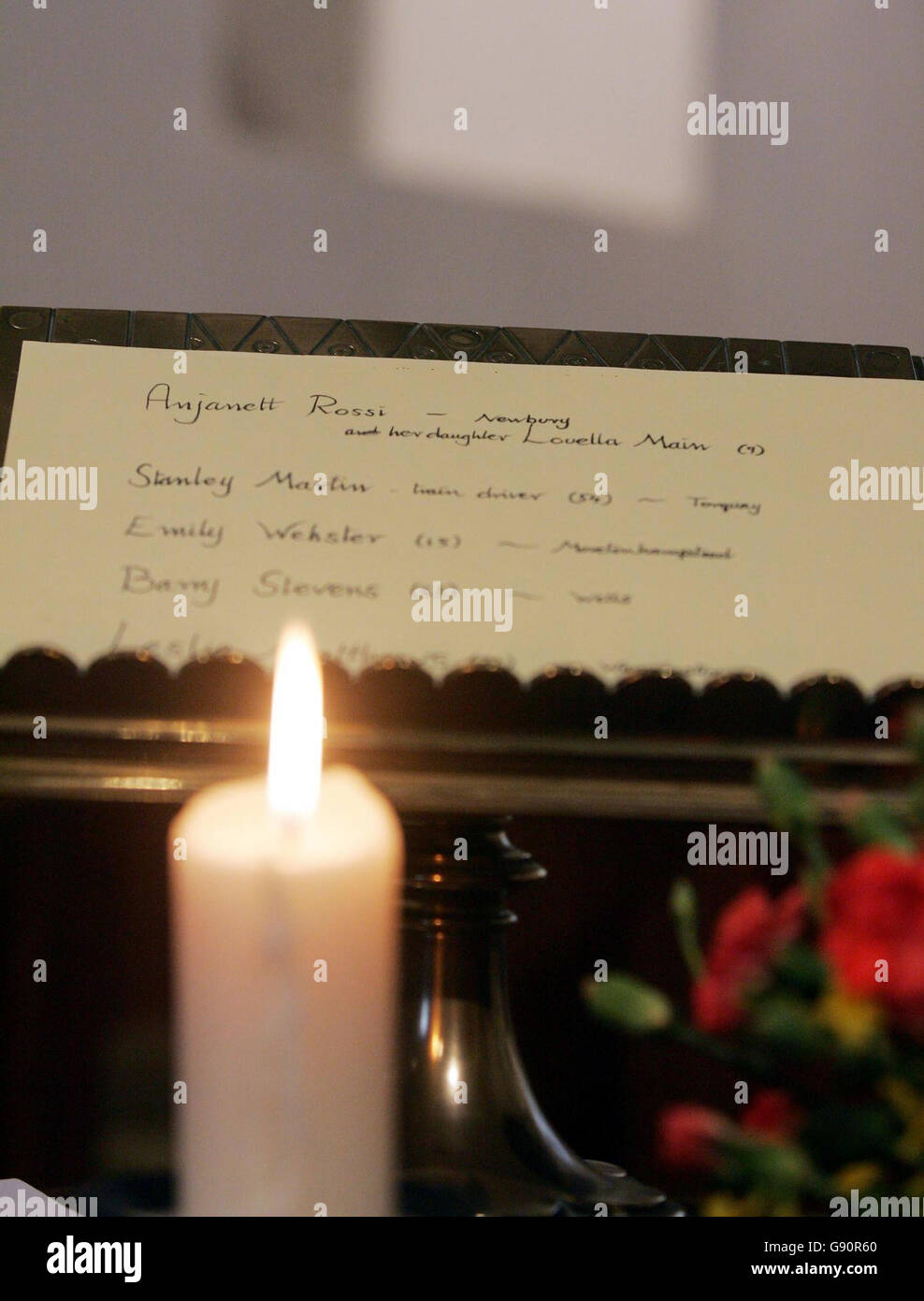 A list of those who lost their lives at St Mary's Church in Sulhamstead ...