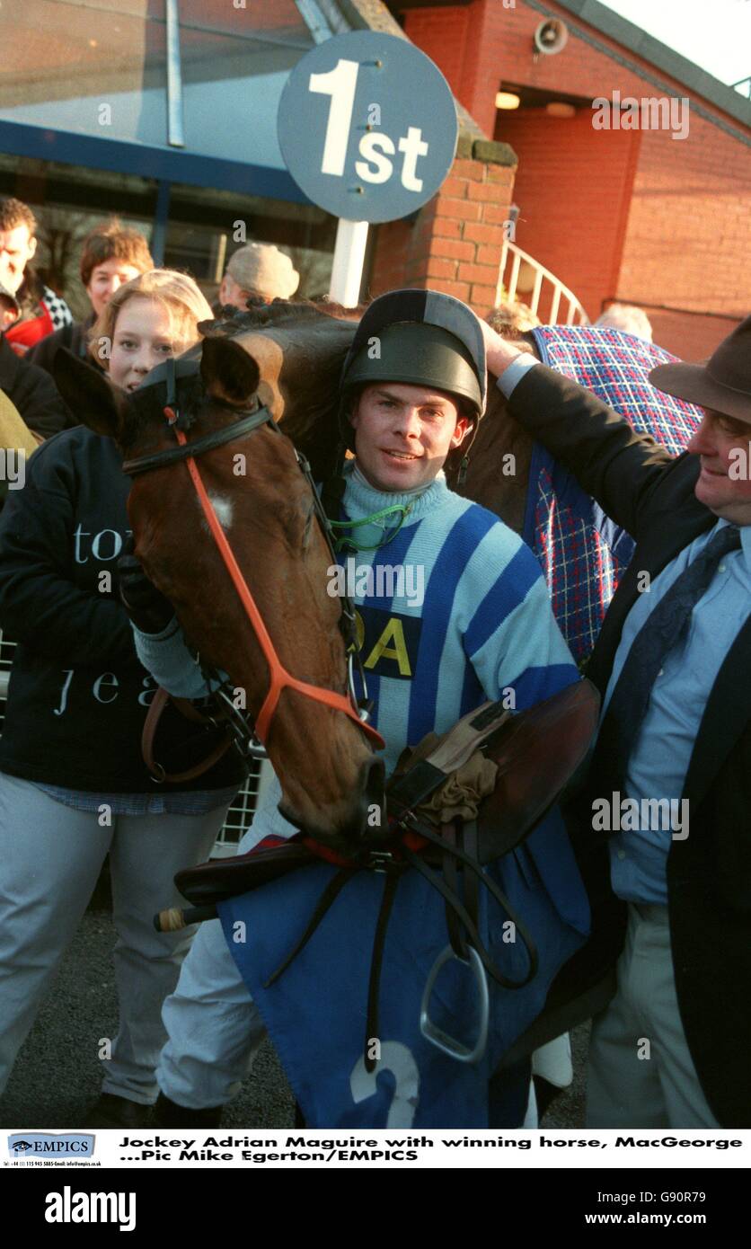 Jockey adrian maguire winning horse hi-res stock photography and images ...