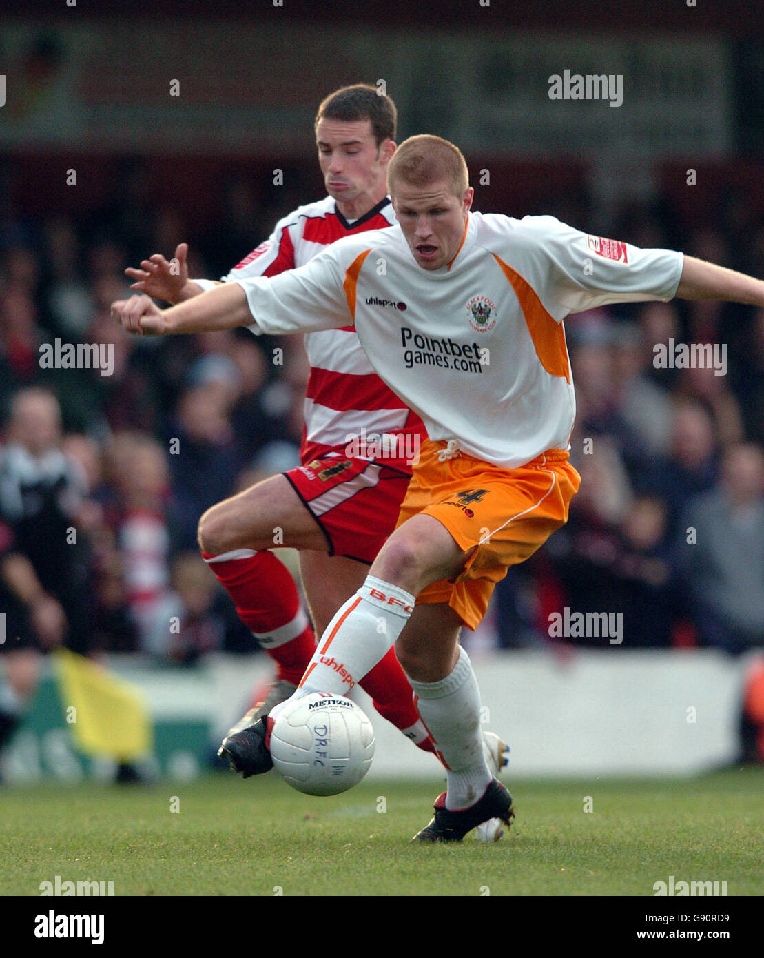 Doncaster Rovers' Michael McIndoe and Blackpool's Keith Southern Stock ...