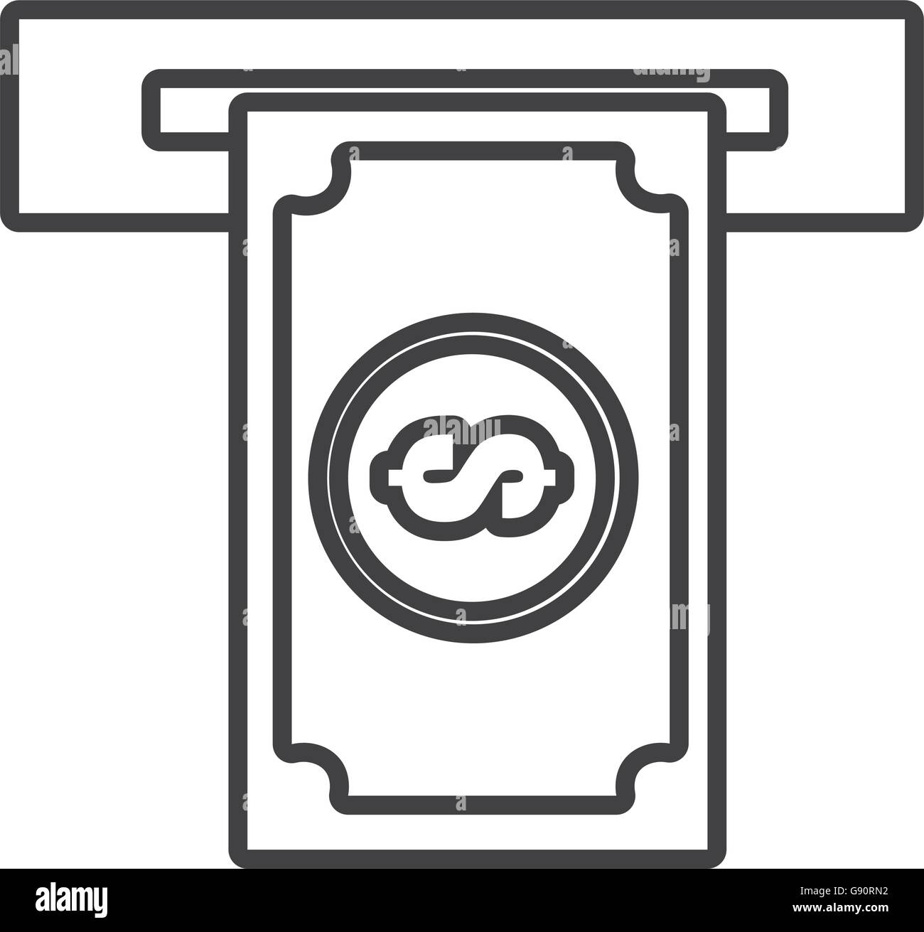 black and white money bill and square, vector graphic Stock Vector ...