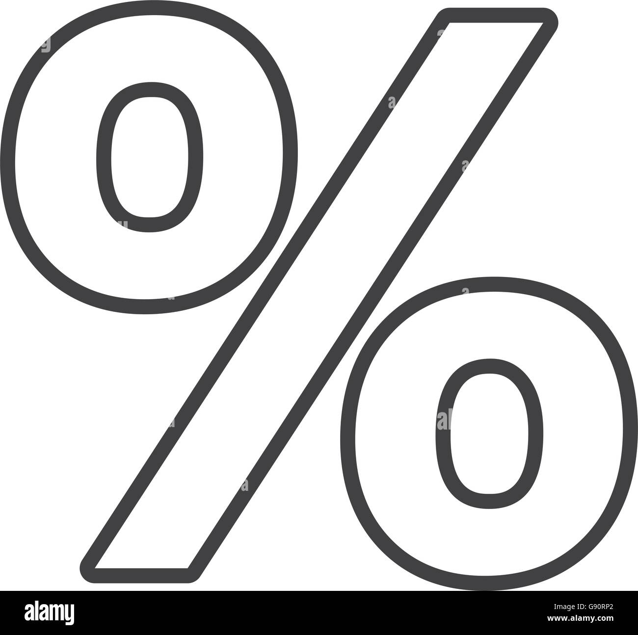 black and white percent icon, vector graphic Stock Vector Image & Art ...
