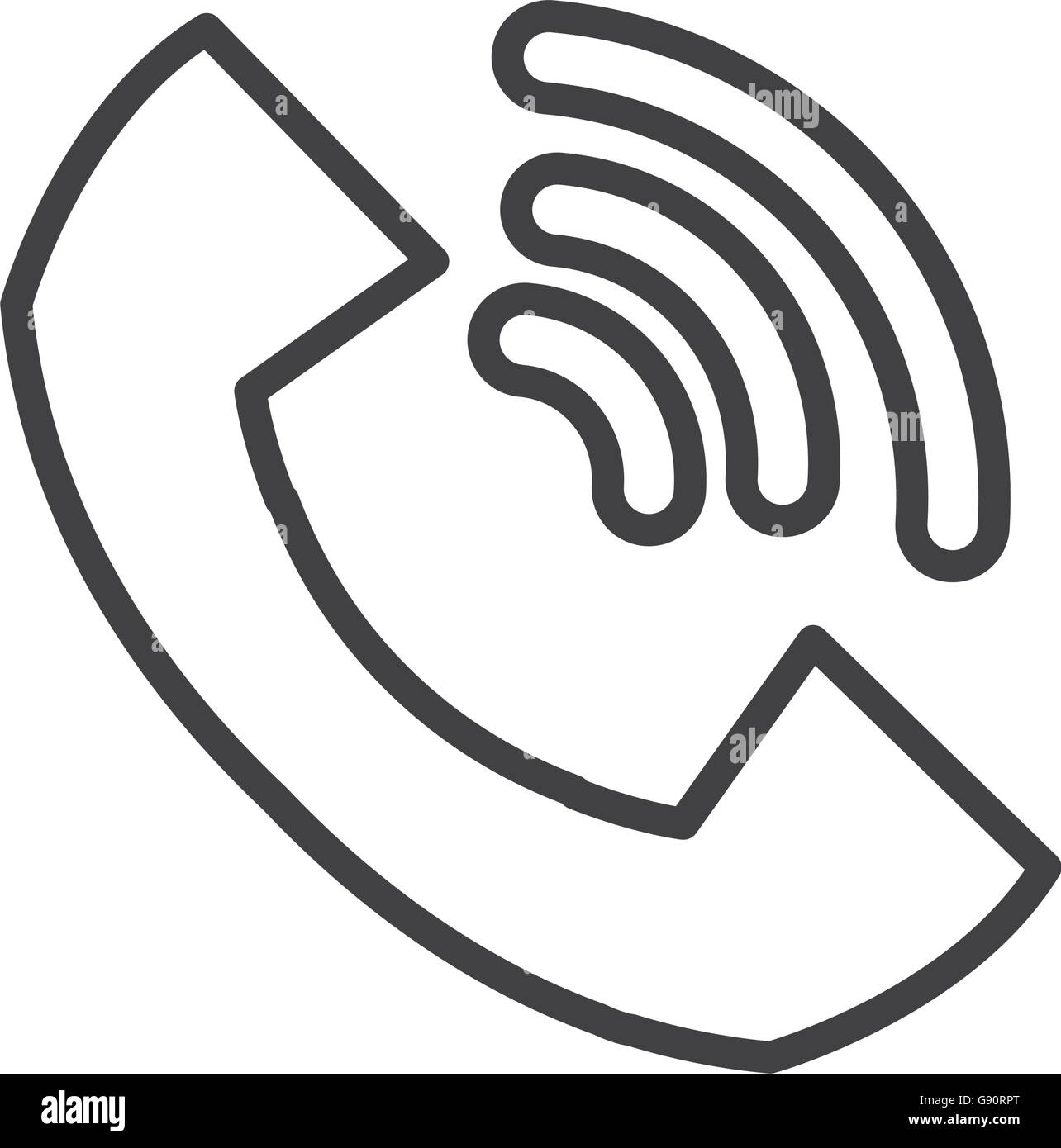 black and white phone, vector graphic Stock Vector Image & Art - Alamy