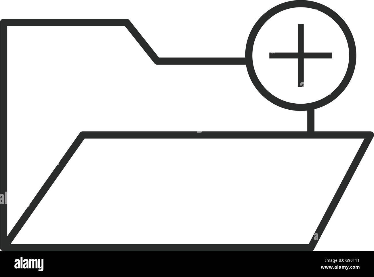 open binder with plus icon, vector graphic Stock Vector Image & Art - Alamy