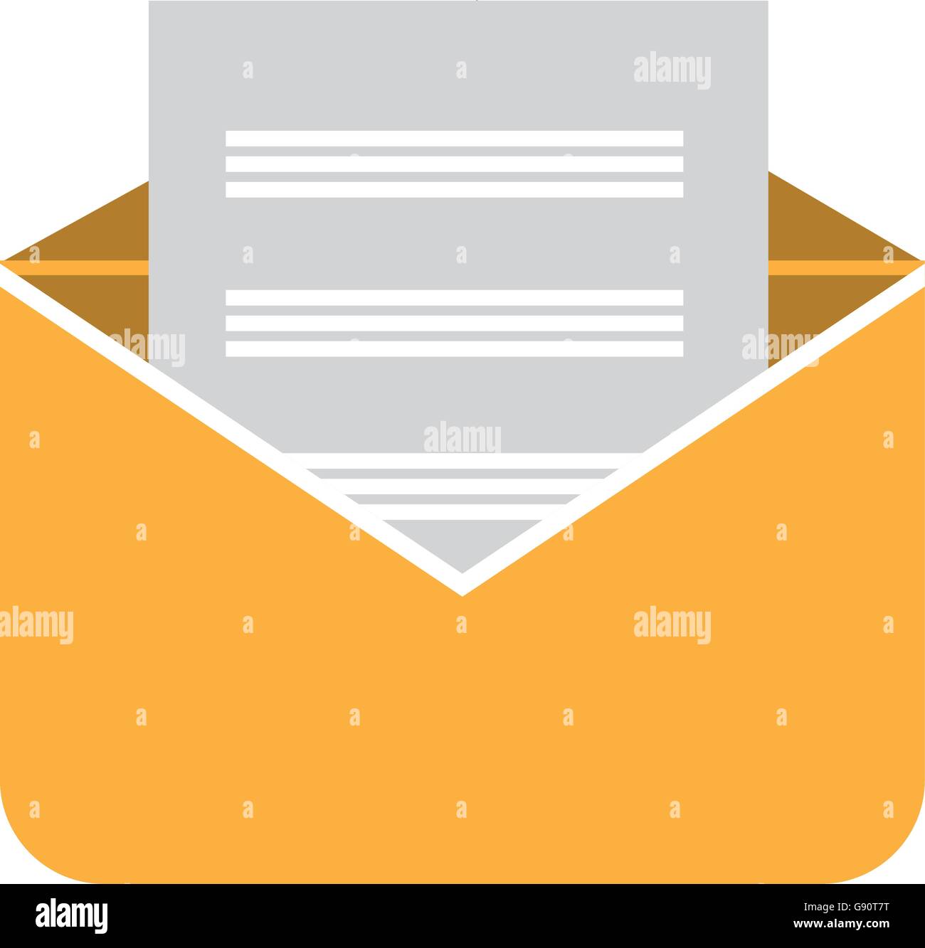 yellow open envelope, vector graphic Stock Vector Image & Art - Alamy
