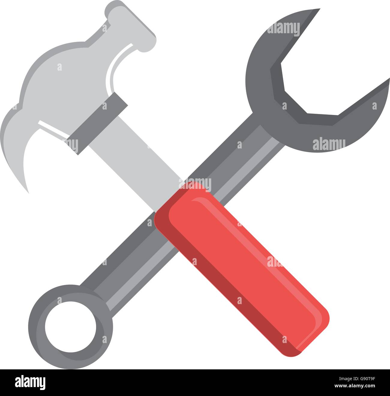 construction tool and hammer, vector graphic Stock Vector Image & Art ...