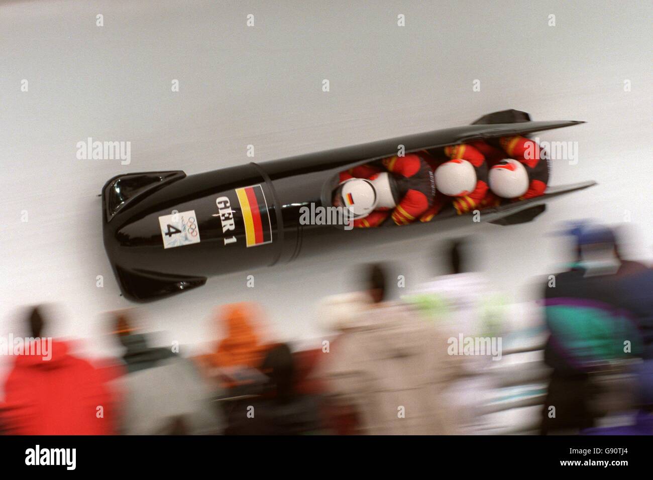 Four-Man Bobsleigh - Winter Olympics - Nagano 1998 - Competition Run ...