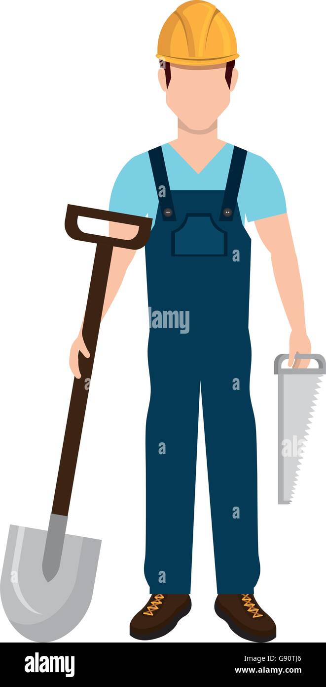 avatar construction man, vector graphic Stock Vector Image & Art - Alamy
