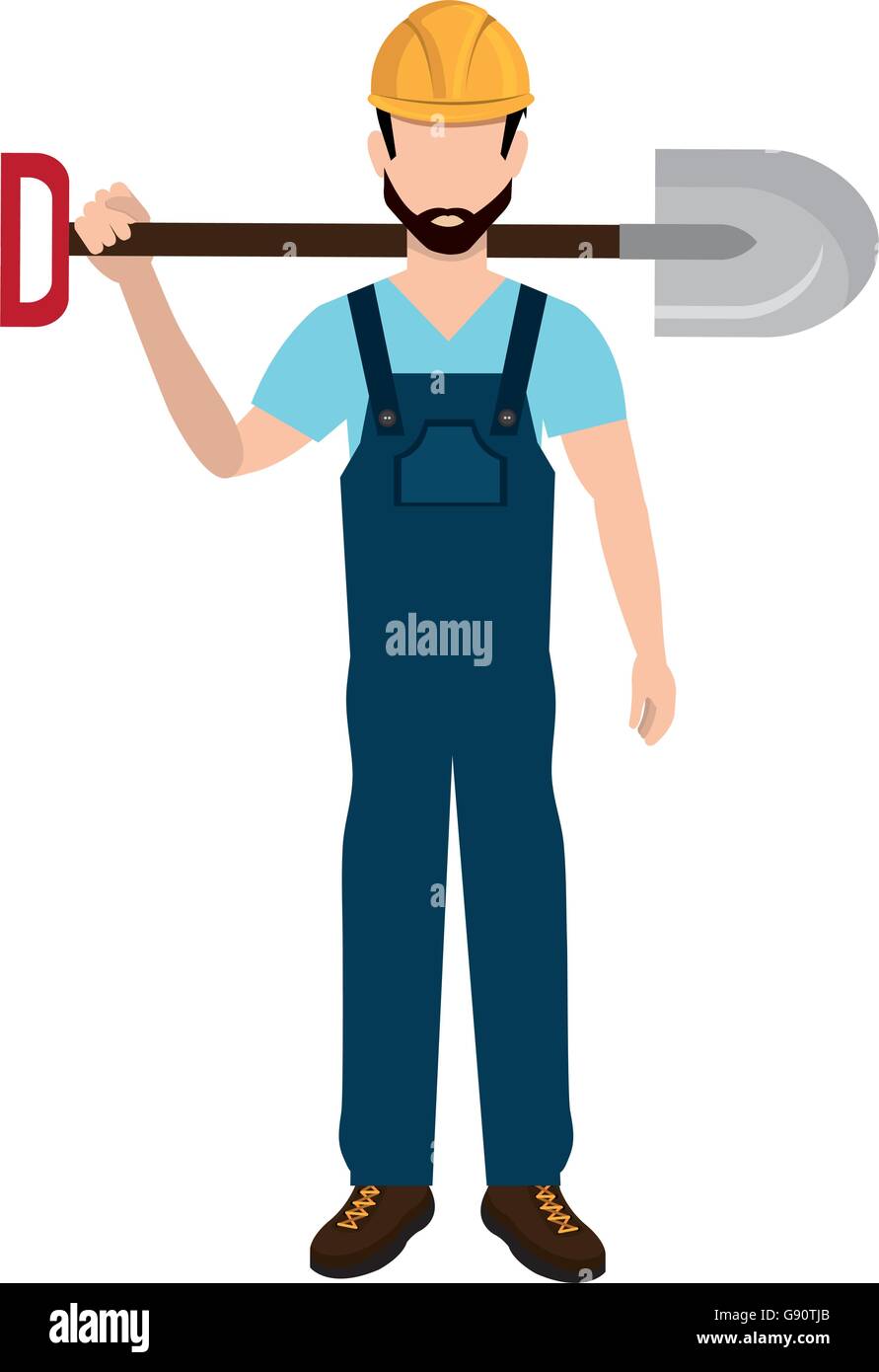 avatar construction man, vector graphic Stock Vector Image & Art - Alamy