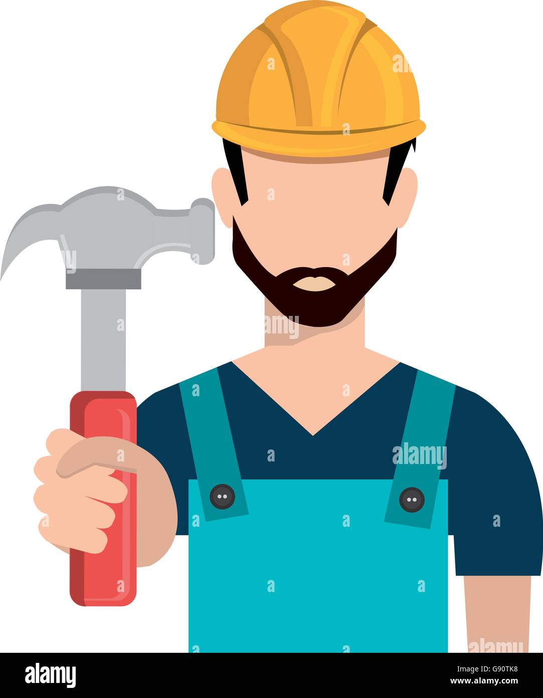 avatar man and hammer, vector graphic Stock Vector Image & Art - Alamy