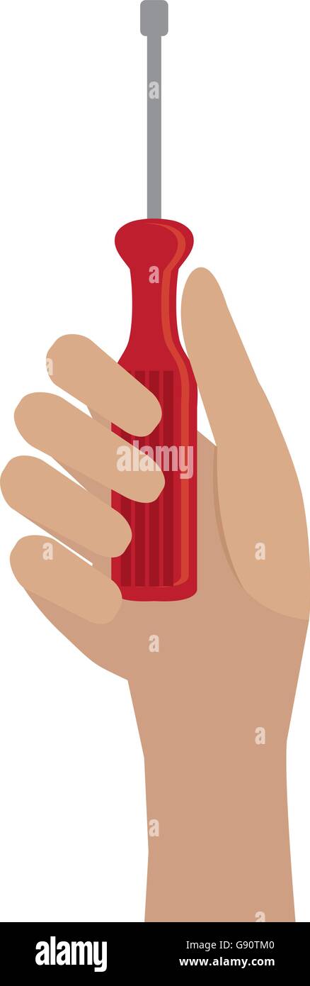 human hand and screwdriver, vector graphic Stock Vector Image & Art - Alamy