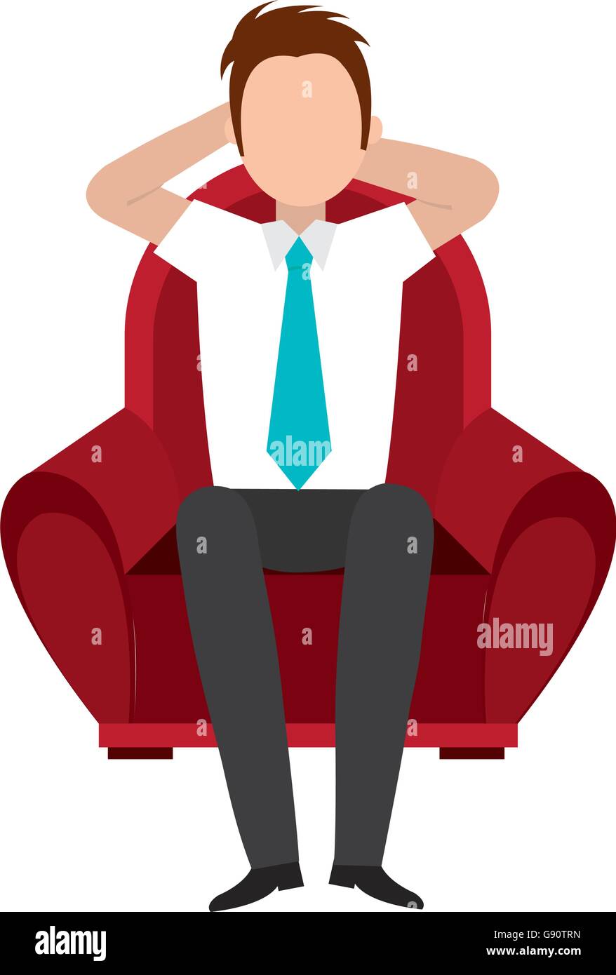 avatar man and red seat, vector graphic Stock Vector Image & Art - Alamy