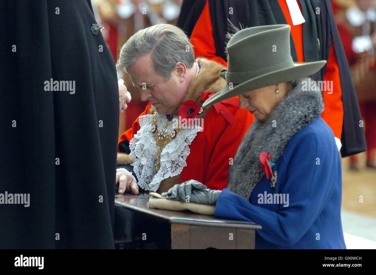 The new Lord Mayor of London David Brewer and his wife Tessa receive ...