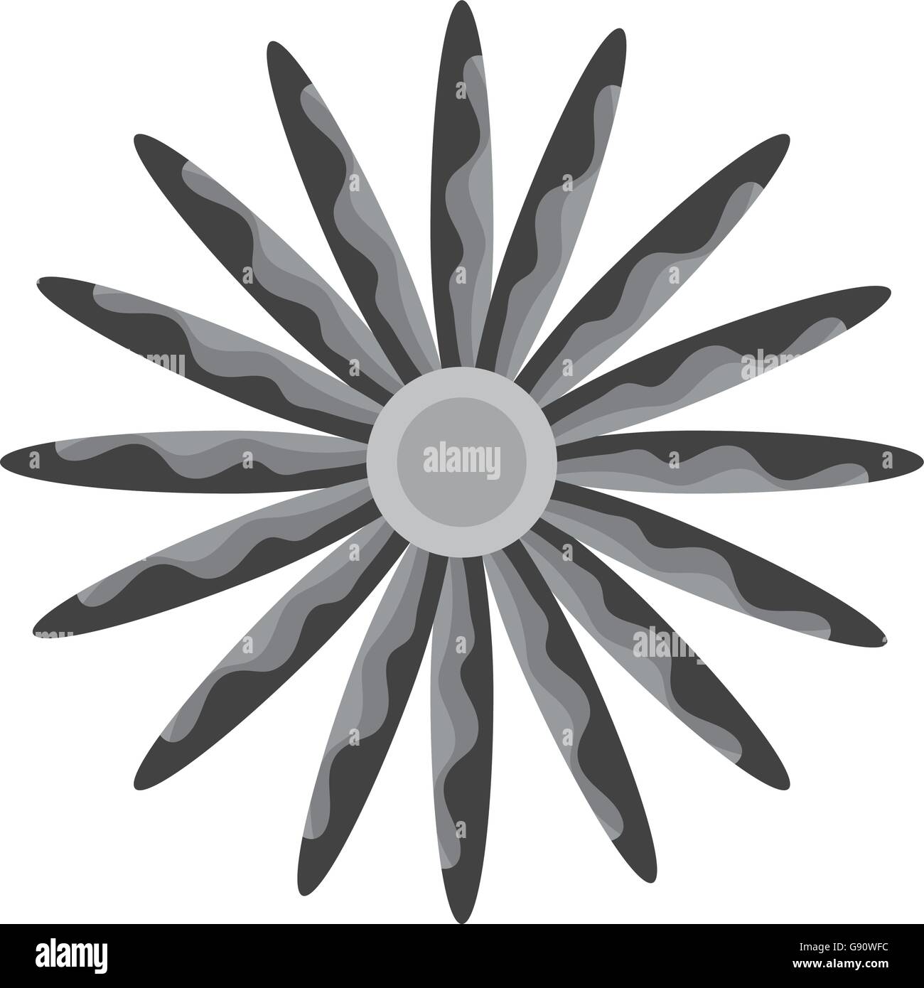 black and grey flower, vector graphic Stock Vector Image & Art - Alamy