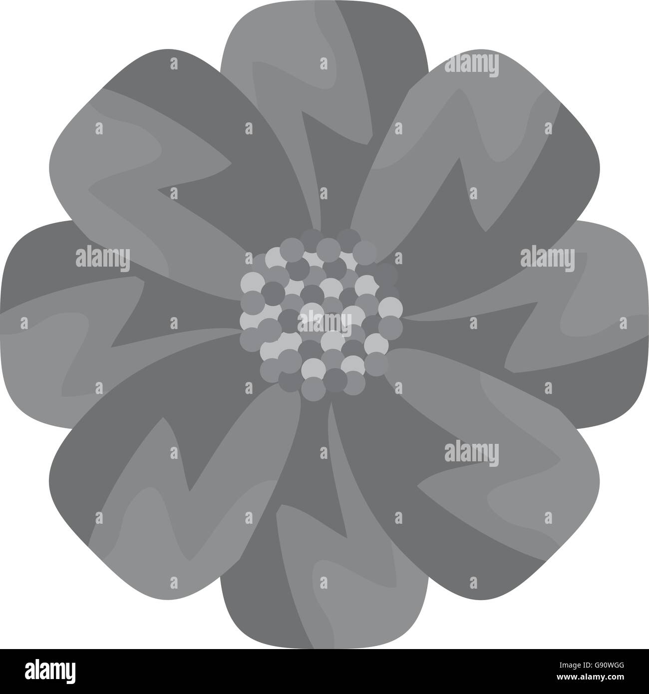 black and grey flower, vector graphic Stock Vector Image & Art - Alamy