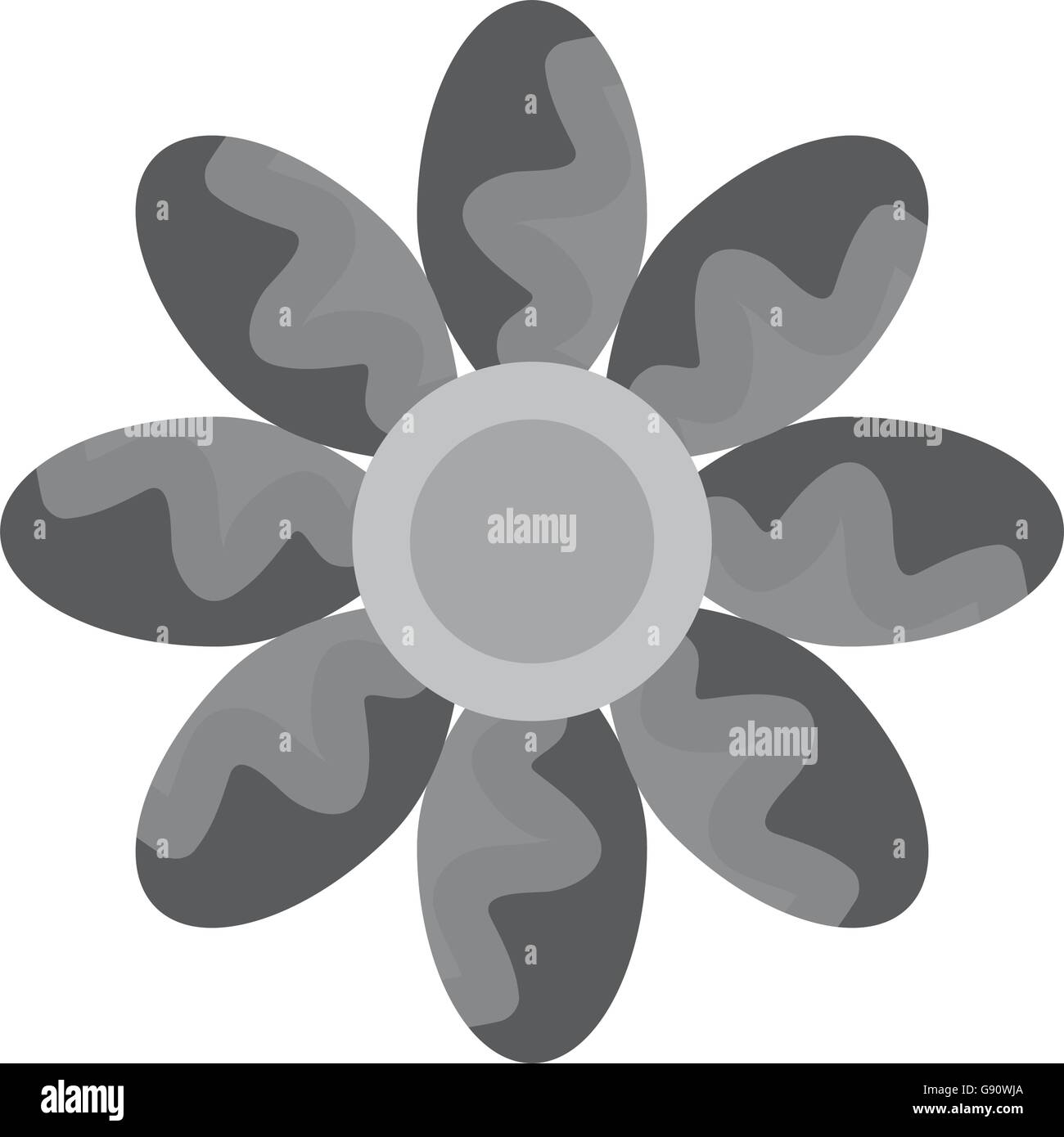 black and grey flower, vector graphic Stock Vector Image & Art - Alamy