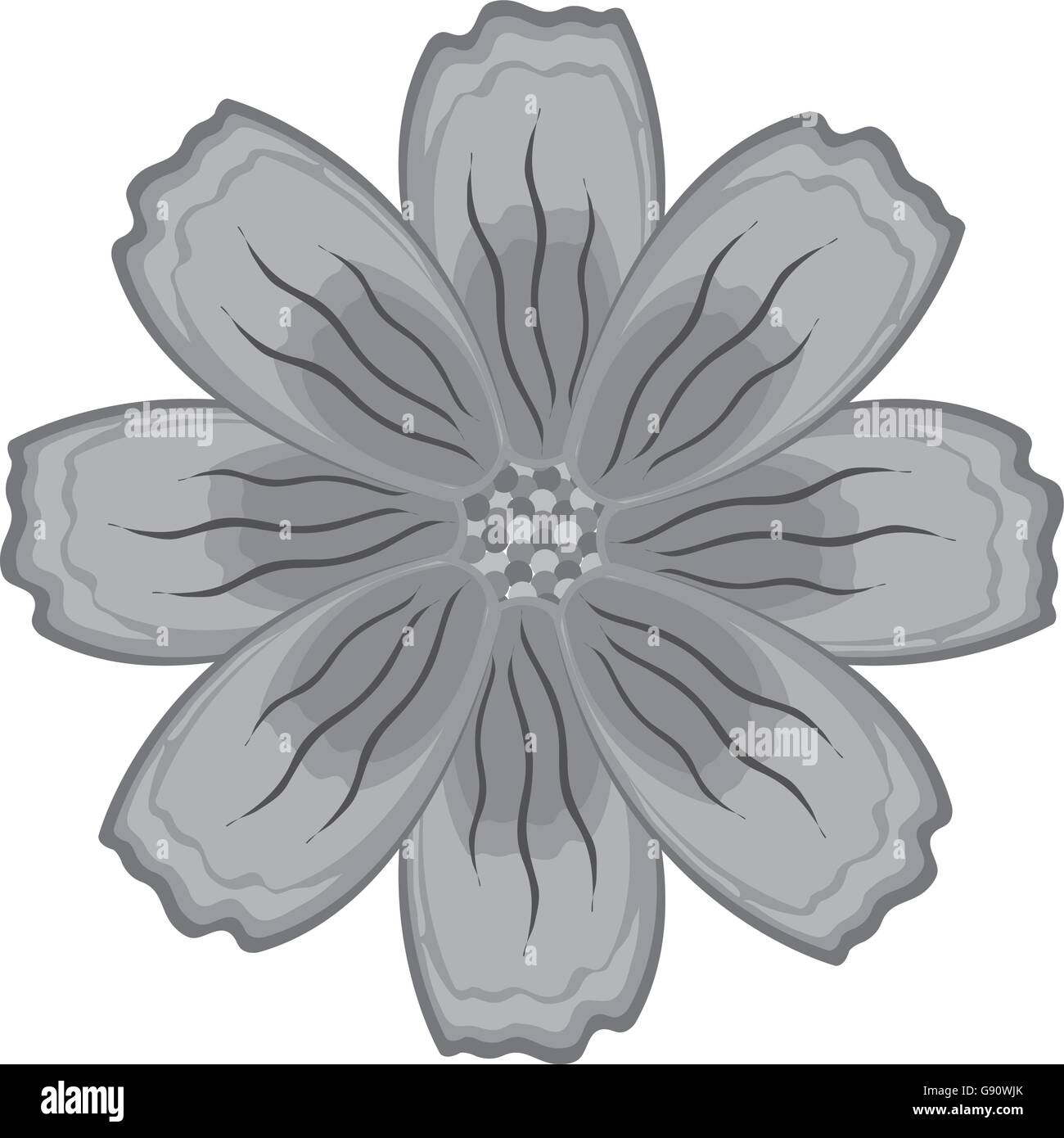 black and grey flower, vector graphic Stock Vector Image & Art - Alamy