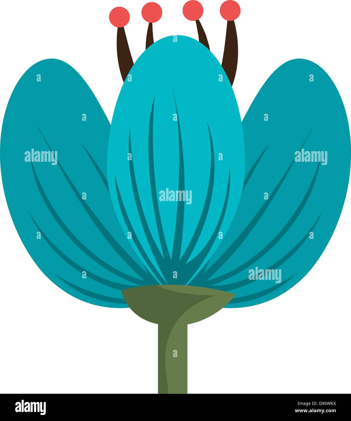 colorful blue flower, vector graphic Stock Vector Image & Art - Alamy