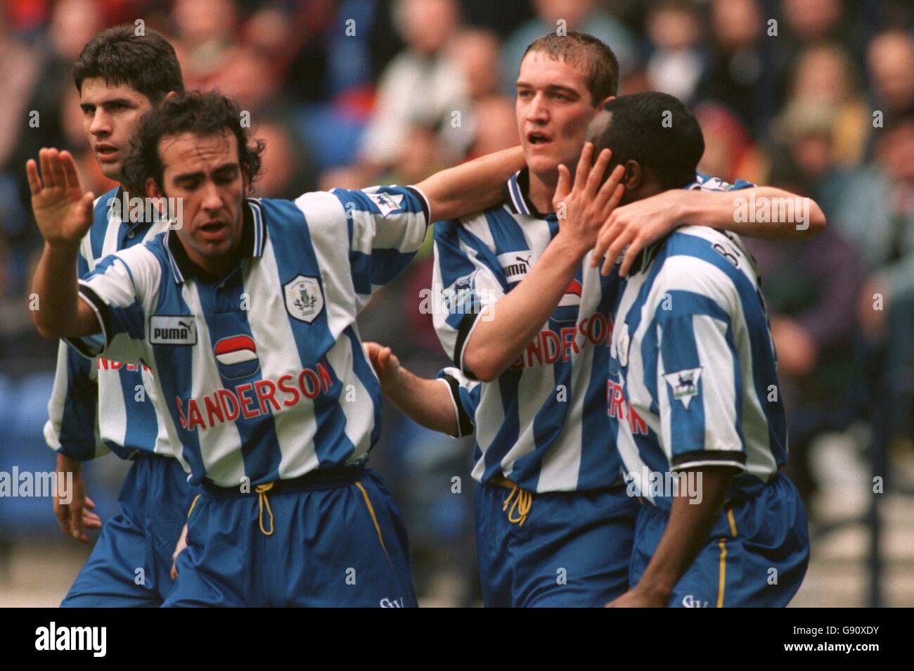 Sheffield wednesday centre right receives congratulations from paolo di ...