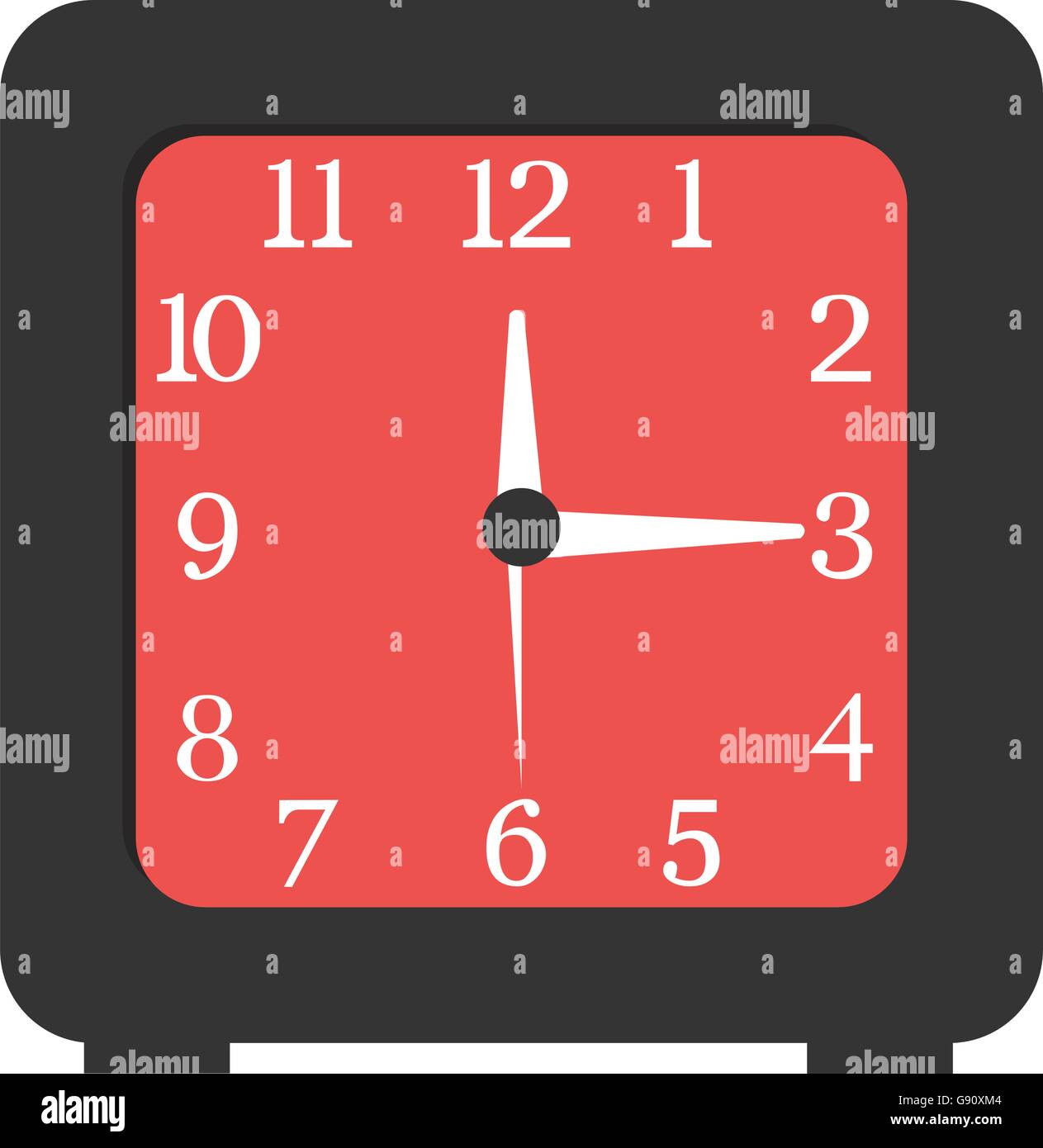 black and red clock, vector graphic Stock Vector Image & Art - Alamy
