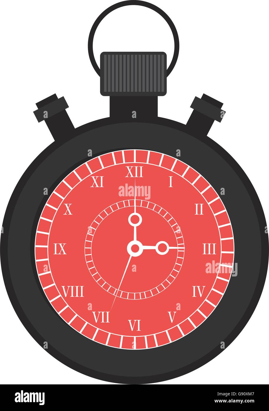 black and red stopwatch, vector graphic Stock Vector Image & Art - Alamy