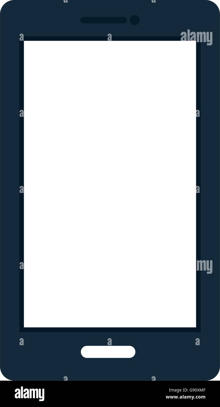 blue and white smartphone Stock Vector Image & Art - Alamy