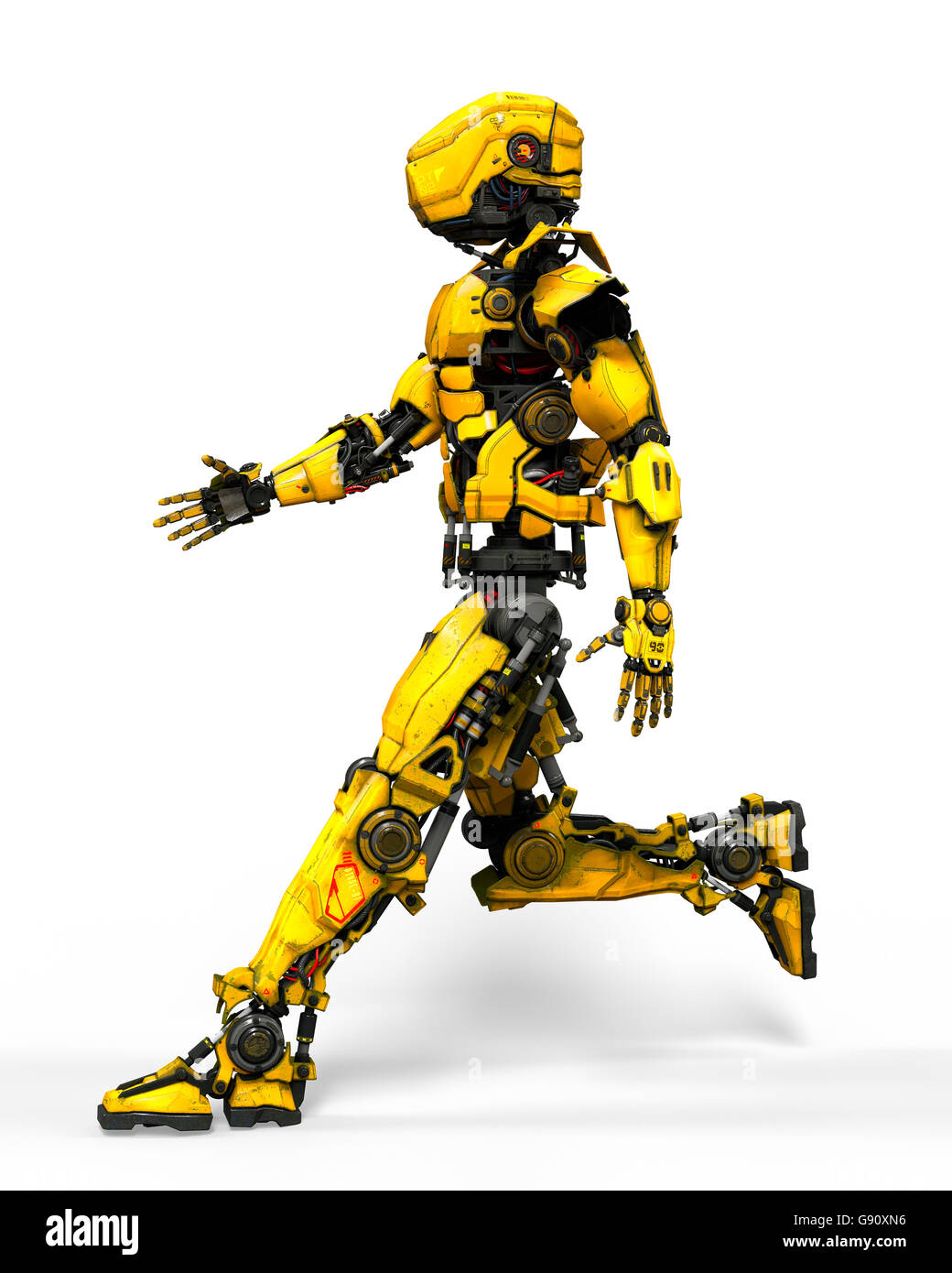 Human and robot fight Cut Out Stock Images & Pictures - Alamy