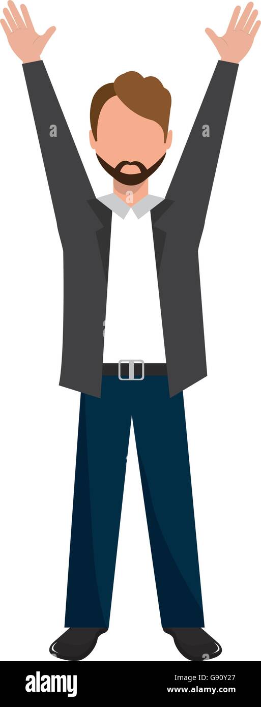 cheerful avatar business man, vector graphic Stock Vector Image & Art ...