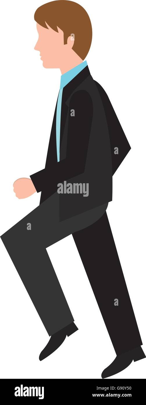 avatar business man walking, vector graphic Stock Vector Image & Art ...