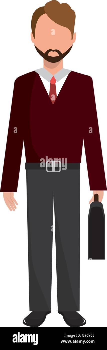 avatar business man front view, vector graphic Stock Vector Image & Art ...