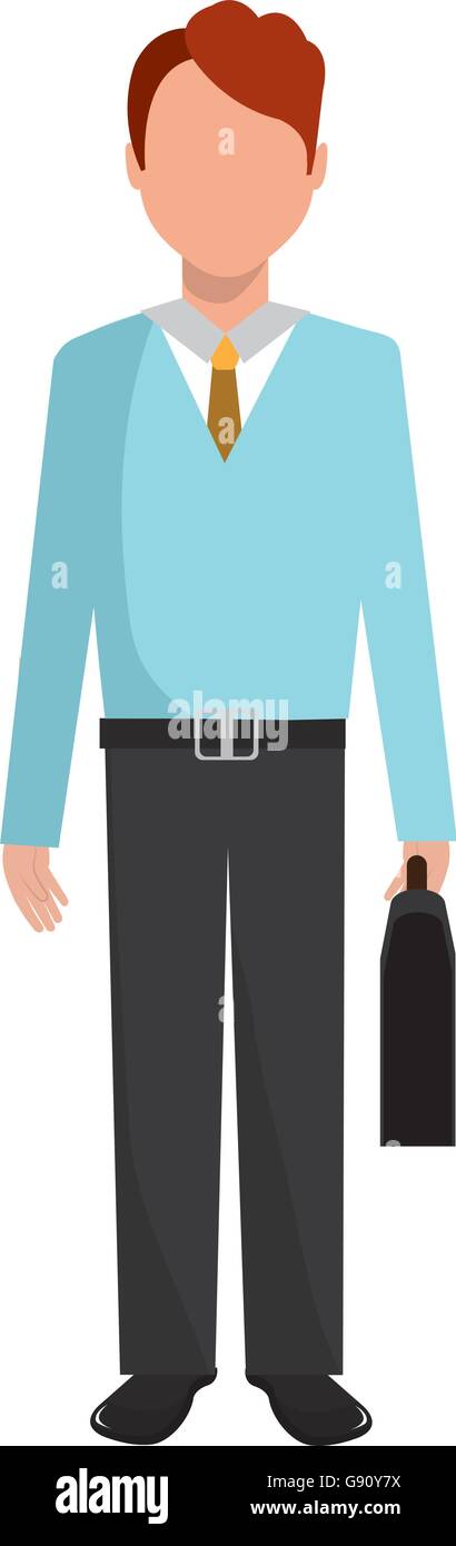 avatar business man front view, vector graphic Stock Vector Image & Art ...