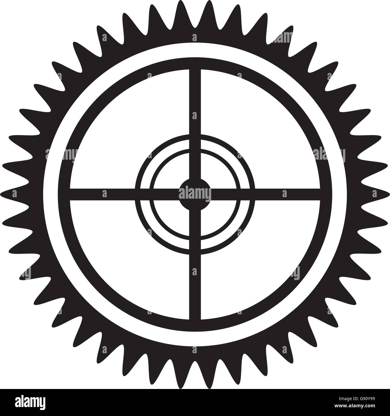 black and white radar icon, vector graphic Stock Vector Image & Art - Alamy
