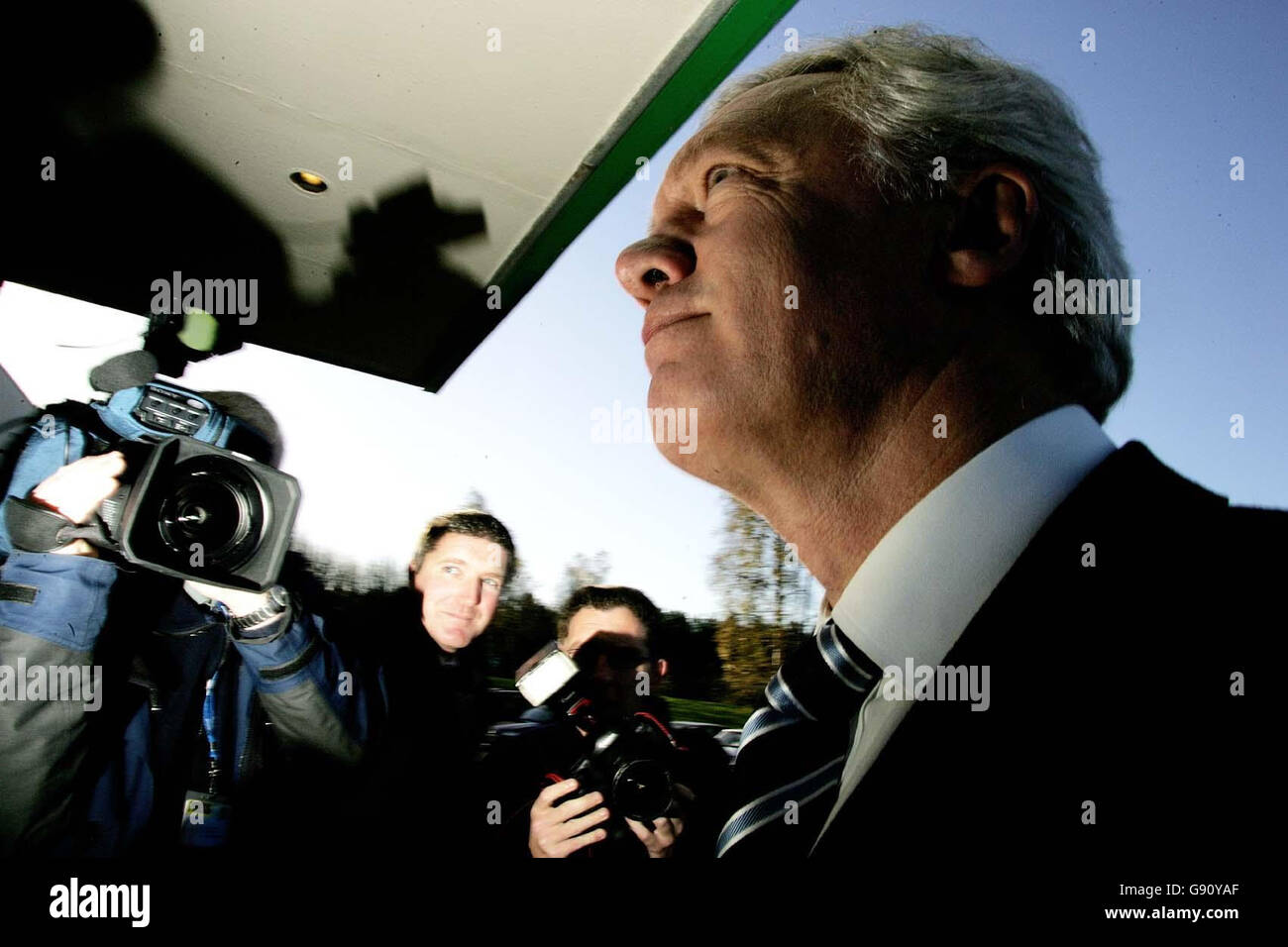 Tory leadership candidate David Davis arrives at the Holiday Inn hotel ...