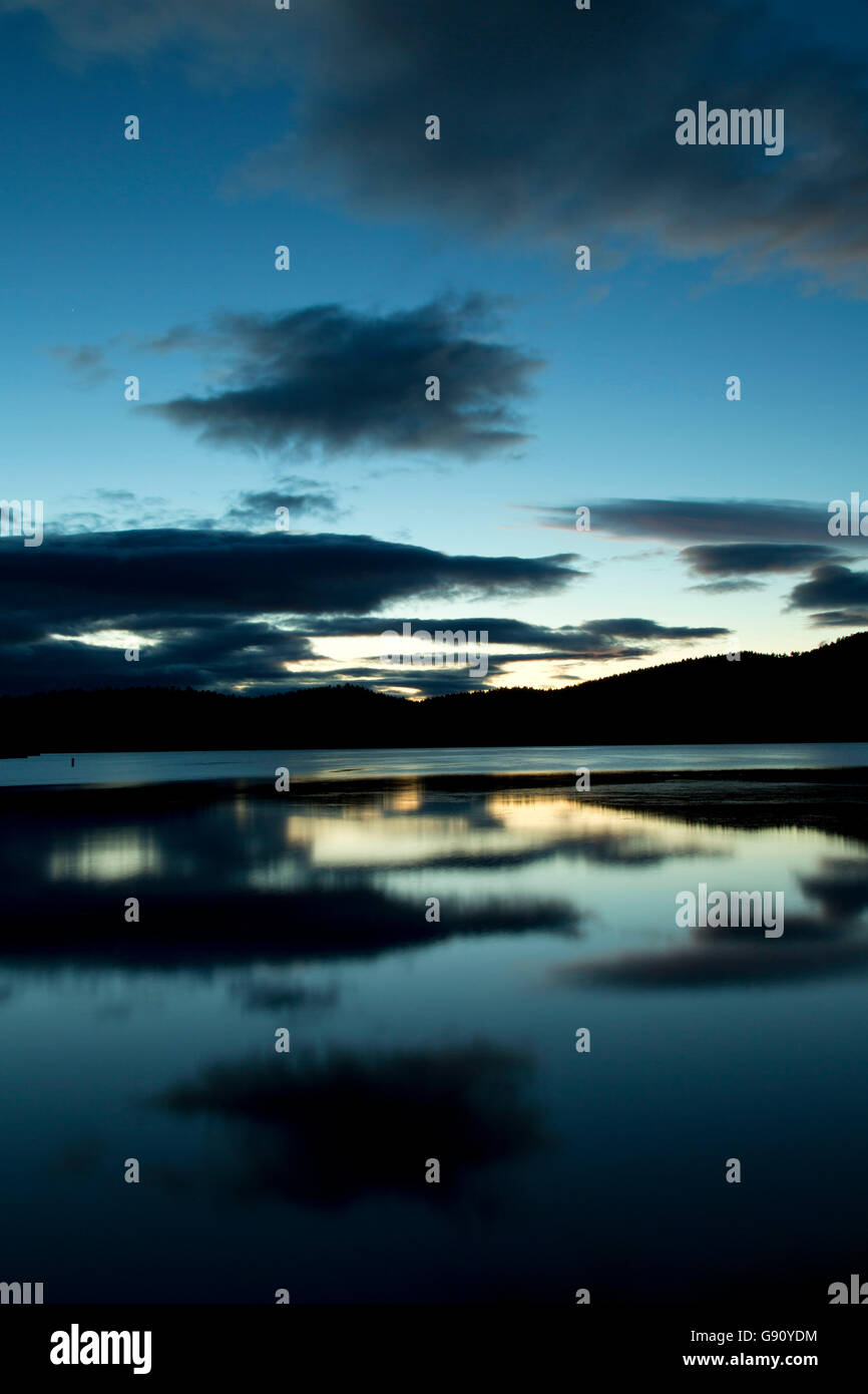 Haystack Reservoir dawn, Crooked River National Grassland, Oregon Stock ...