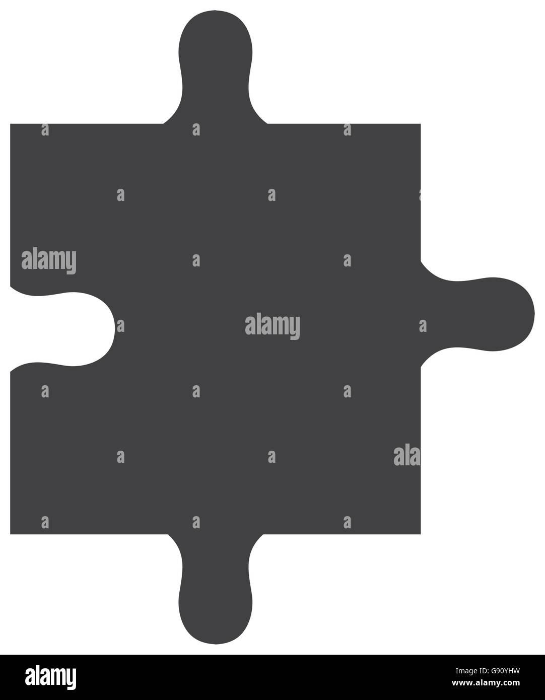 black puzzle piece, vector graphic Stock Vector Image & Art - Alamy