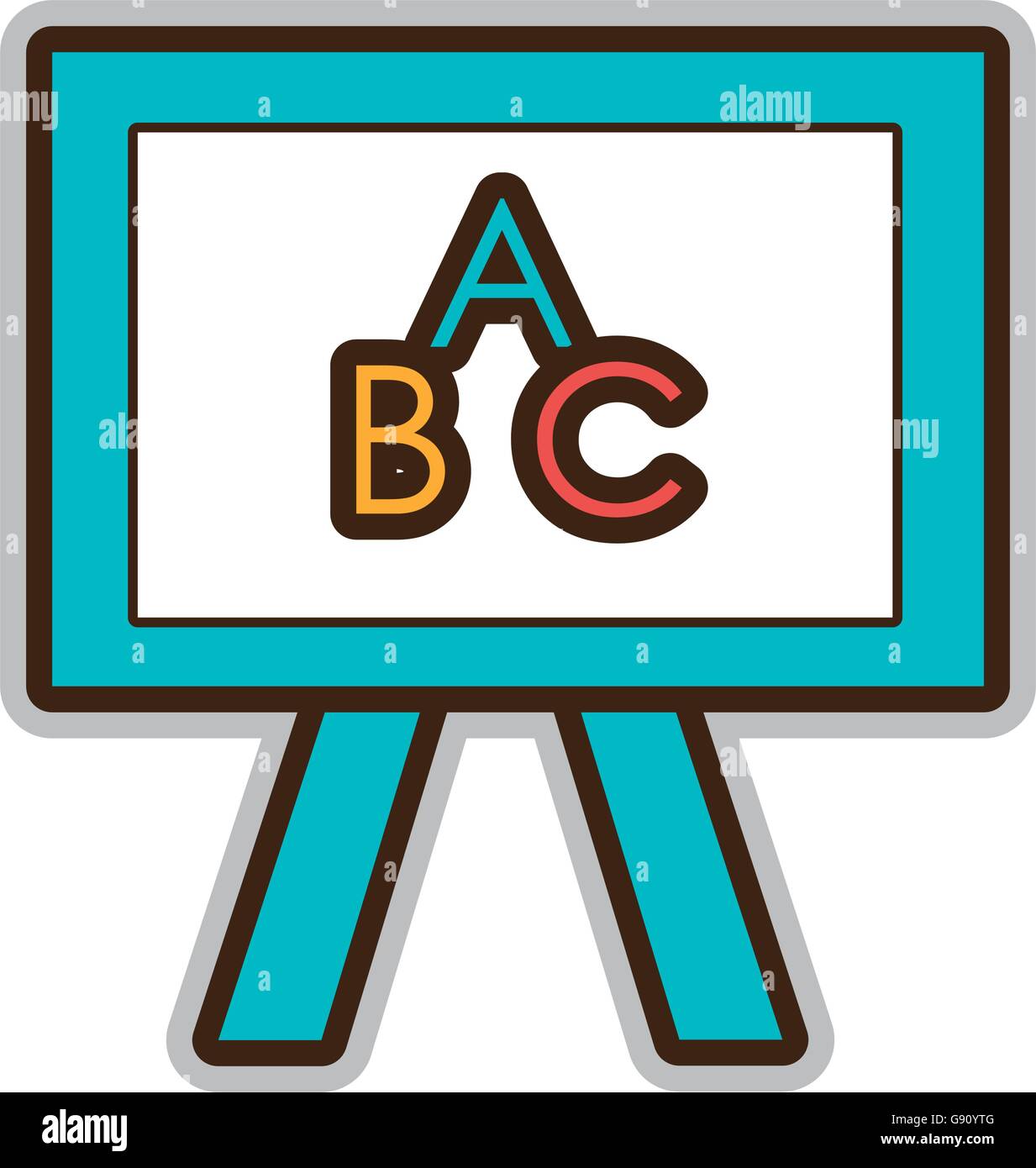 colorful and white school board, vector graphic Stock Vector Image ...