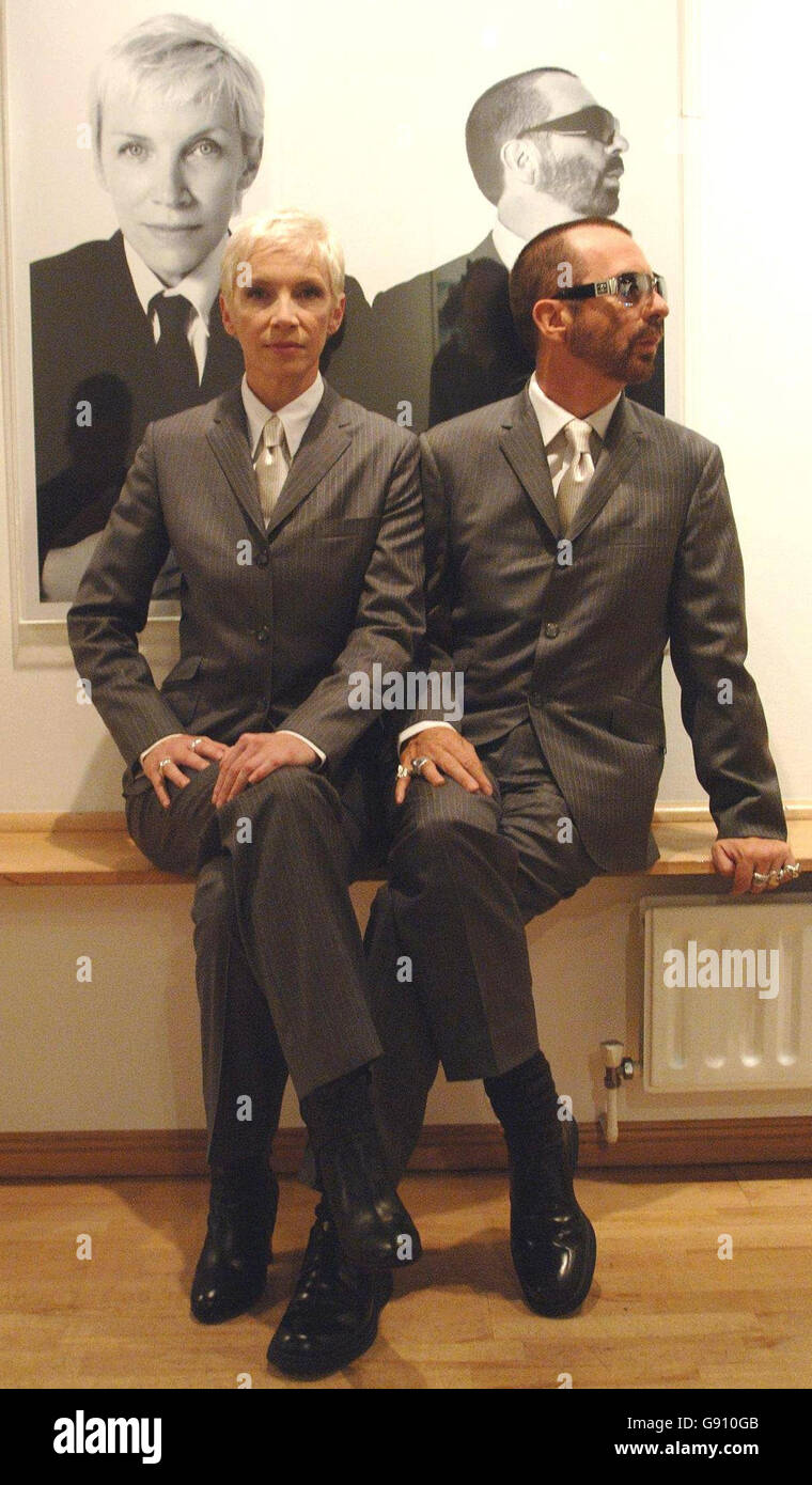 Dave Stewart and Annie Lennox at the opening of their new exhibition ...